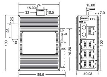 MOXA EDS-208/205 - 8/5 портовый неуправляемый Ethernet коммутатор